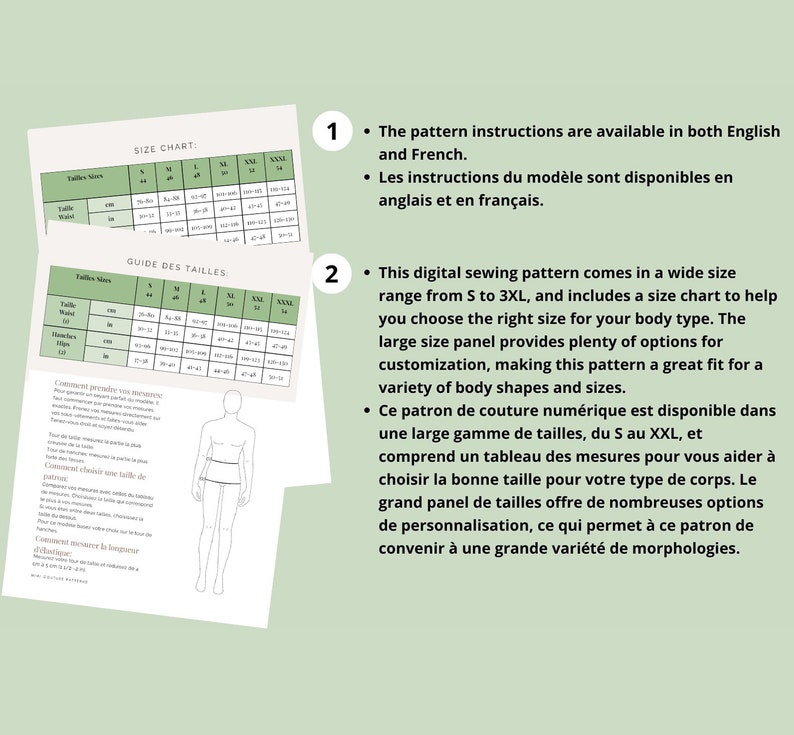 Men's Boxer Trunks PDF Sewing Pattern & Video Tutorial Sizes S to 3XL ...