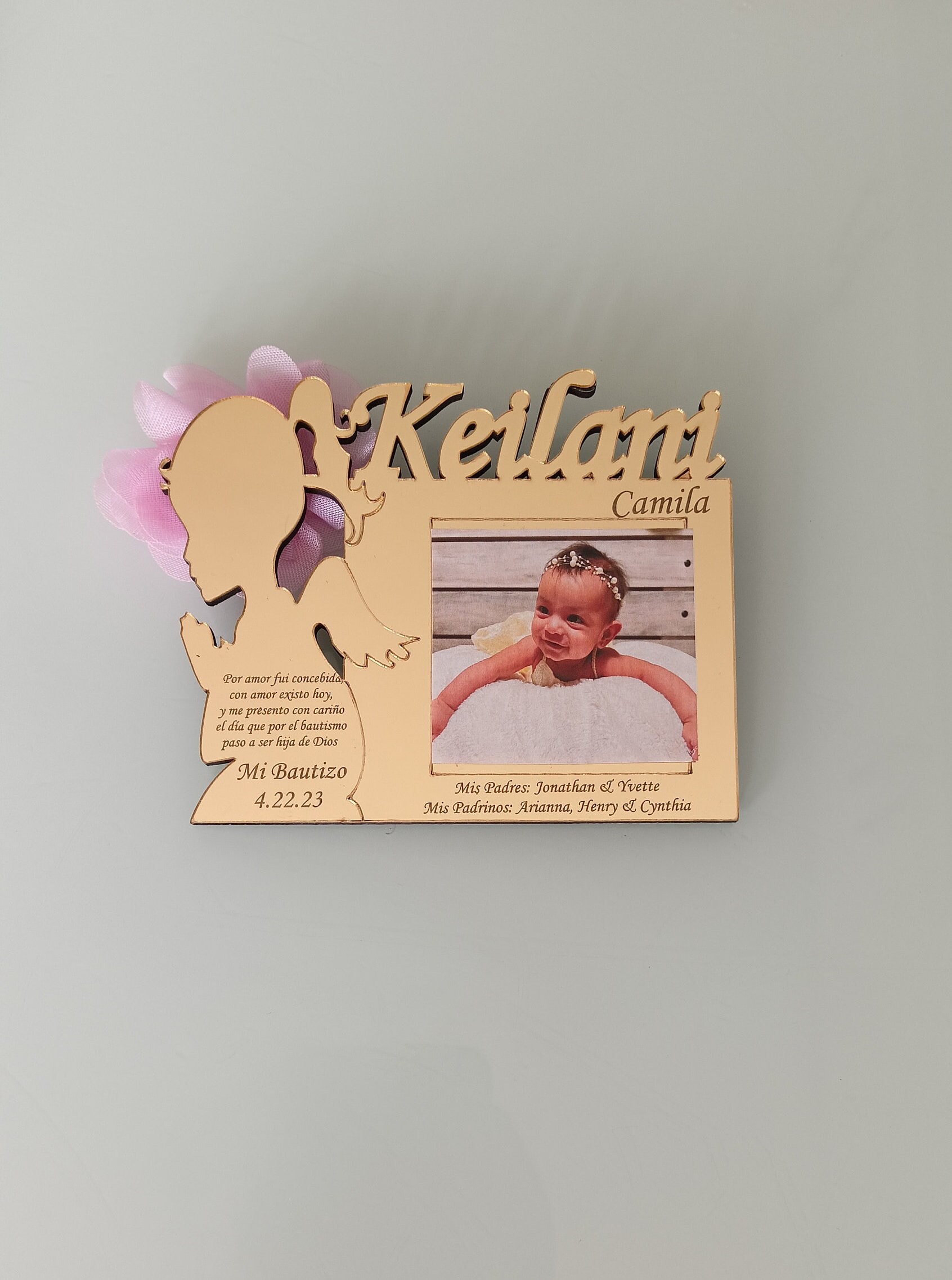 25 Pcs Angel Motif Personalized Photo Frame Mirrored Pleksi Gift for ...