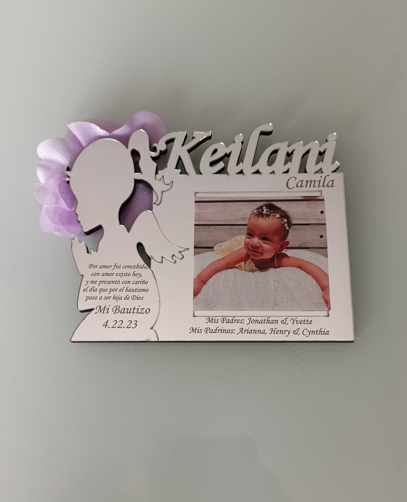 25 Pcs Angel Motif Personalized Photo Frame Mirrored Pleksi Gift for ...