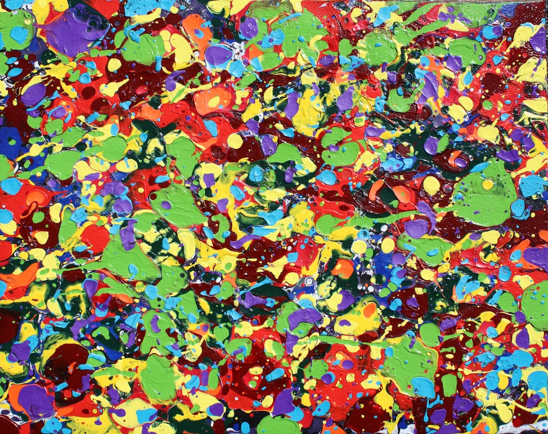 Psychedelic Roller Rink Splatter Painting - Etsy