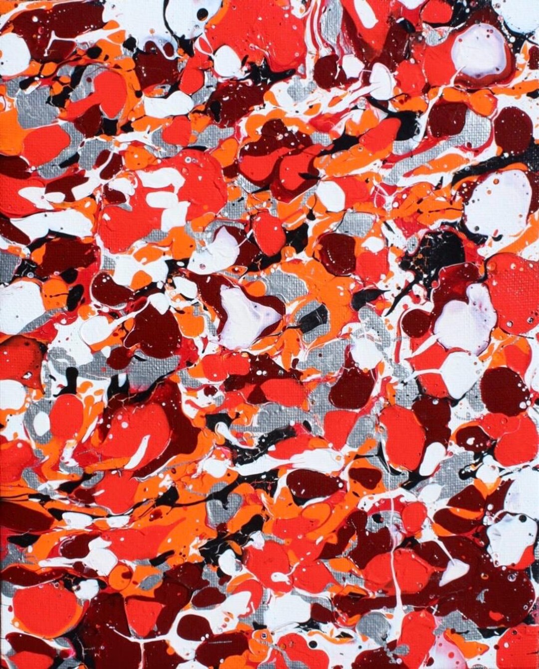 Red Berry Psychedelic Splatter Painting - Etsy
