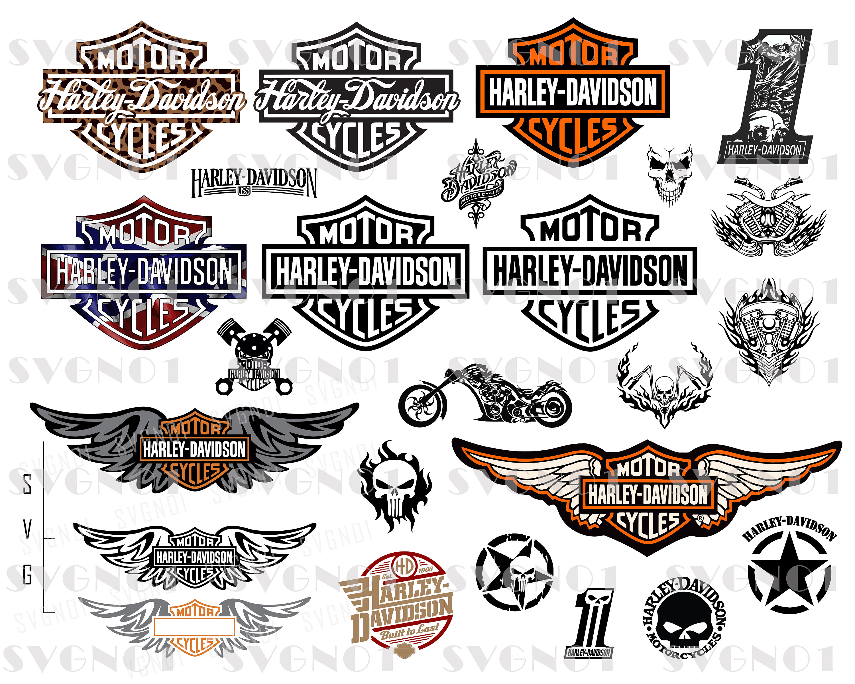Harley Logos SVG Bundle Png Pdf Eps svg Dateien zum - Etsy Österreich