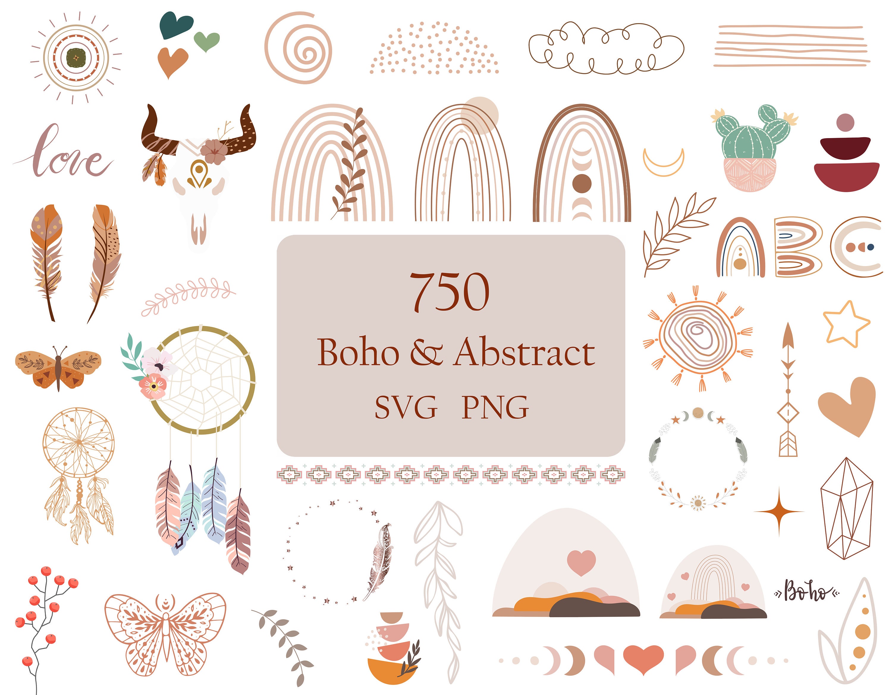 Abstract Svg | Boho Svg | Abstract Art Svg | Trendy Svg | Svg Bundle ...