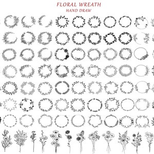 100 Wreath Bundle , Floral Wreath Bundle , Wreath Svg Bundle, Laurel ...