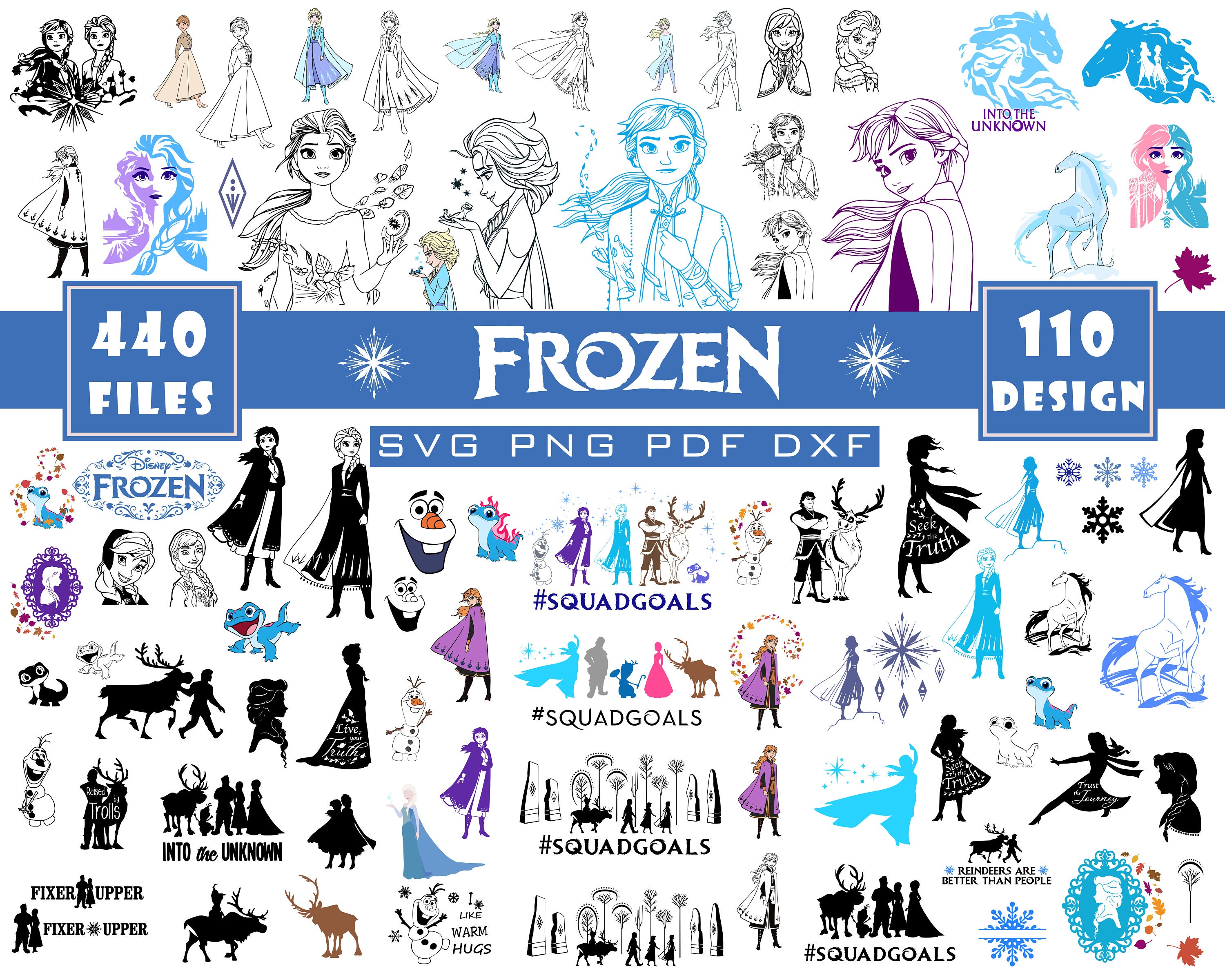 FROZEN SVG Bundle FROZEN Svg Files for Cricut Frozen Svg Cut - Etsy UK