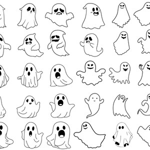 300 Halloween Ghost Svg Bundle, Ghost Svg, Cute Halloween , Ghost ...