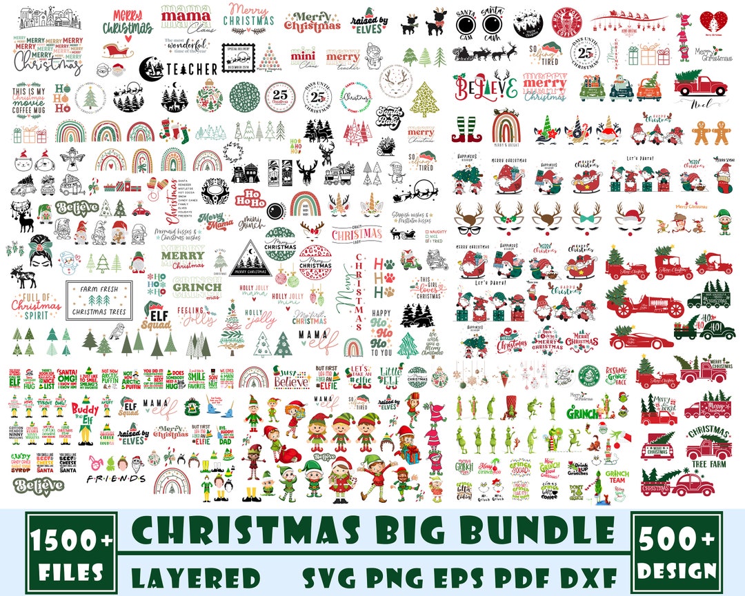 Navidad SVG Big Bundle Feliz Navidad Svg Navidad Svg Adornos - Etsy España