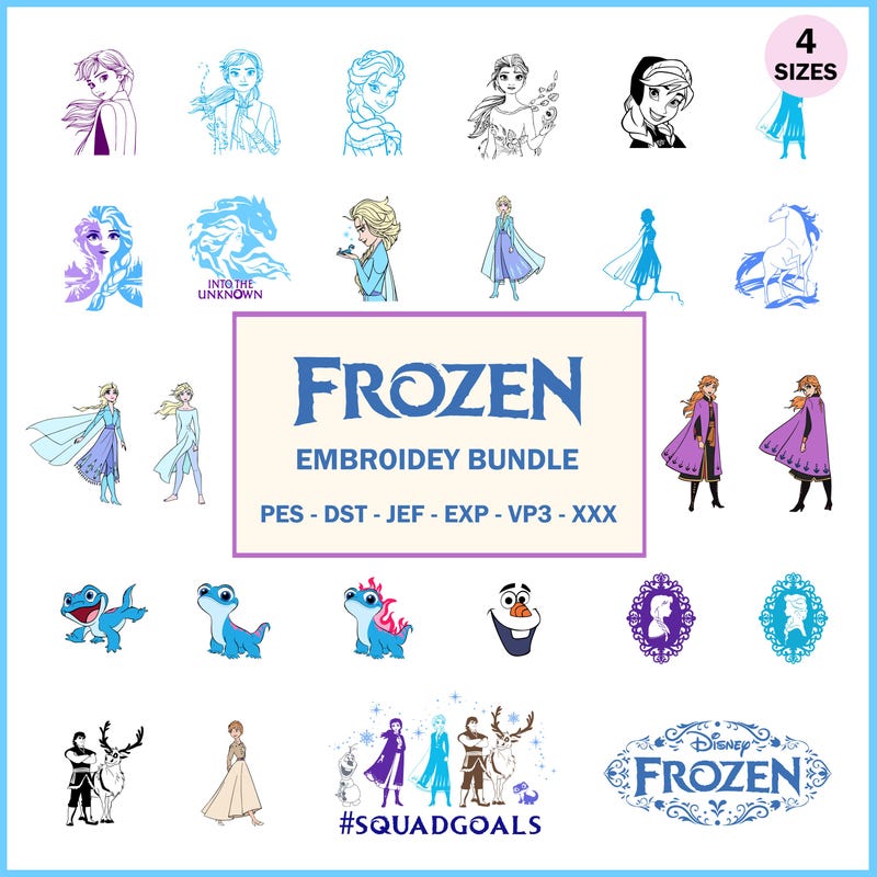 Frozen Embroidery - Etsy