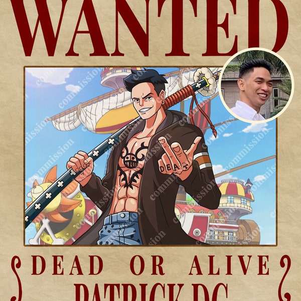 Custom One Piece Wanted Poster - Etsy