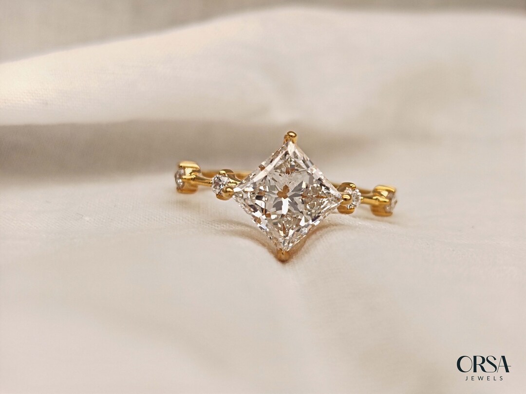 Princess Cut 2 Carat IGI Certified F Color VS1 Clarity Lab Grown ...