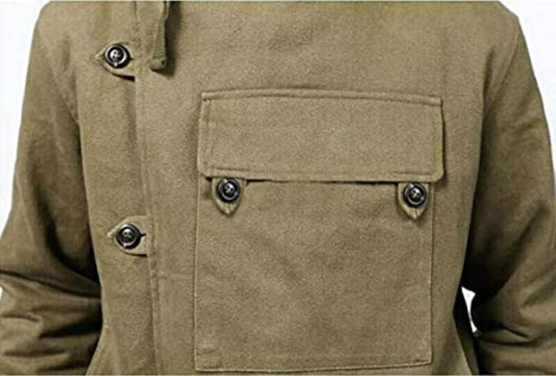 Mens Vintage Style Swedish Motorcycle Handmade Jacket Men's Winter Army ...