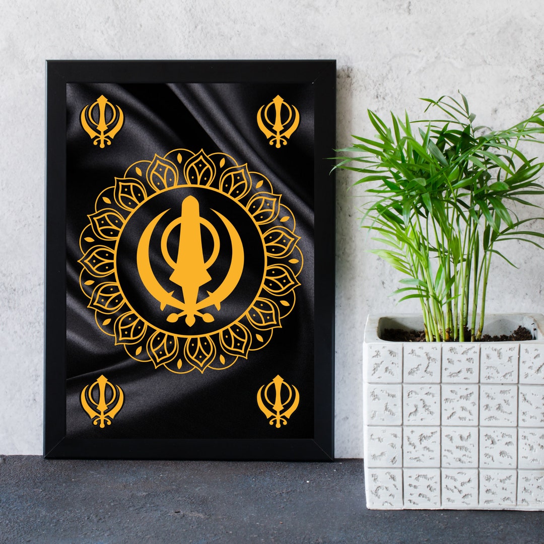 Sikhi Wall Art, Sikh Khanda, Printable Poster, Sikh Symbol, Sikh Wall ...