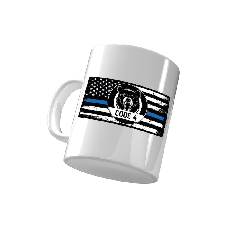 Code 4 Thin Blue Line Police Support Flag - Etsy