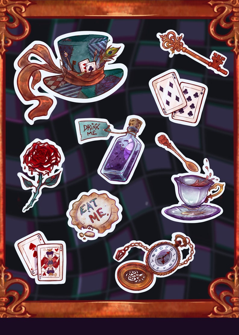 ALICIA en el País de las Maravillas Pack de Pegatinas Set Stickers Set ...