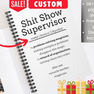 Shitshow Notebook WTF Notebook CUSTOM Funny Custom Journal Notebook ...