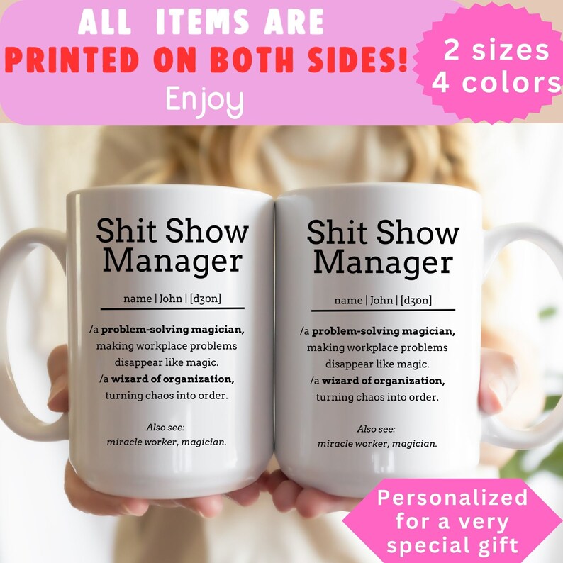 Shit Show Manager Mug Other Boss Manager Leaving Gift - Etsy