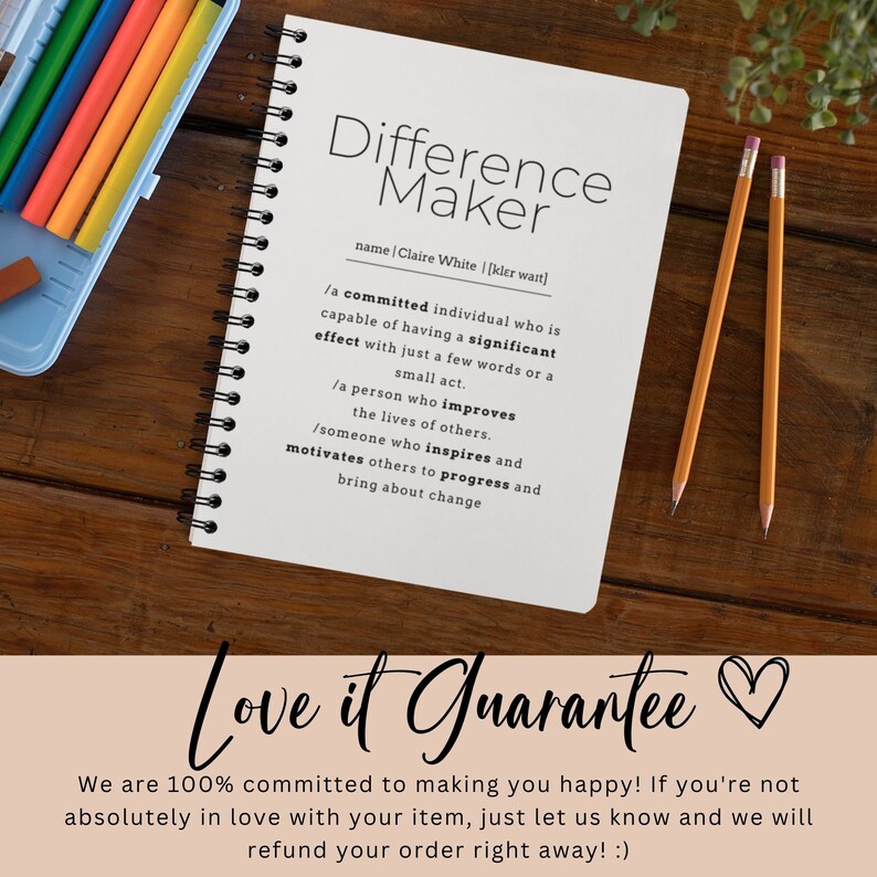 Difference Maker Definition WTF Notebook CUSTOM Funny Custom - Etsy