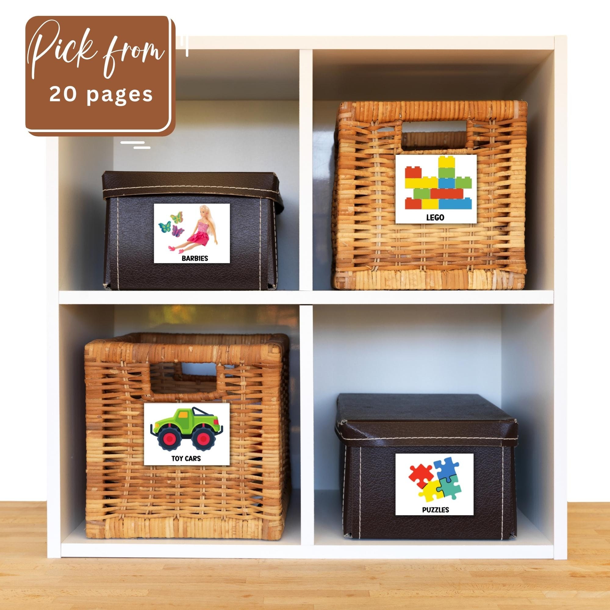 Toy Bin Labels Toy Organization Bin Clip Labels Bin Stickers Toy ...