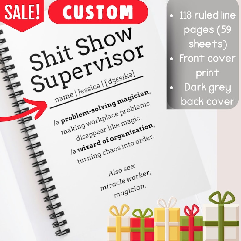 Shitshow Notebook WTF Notebook CUSTOM Funny Custom Journal Notebook ...