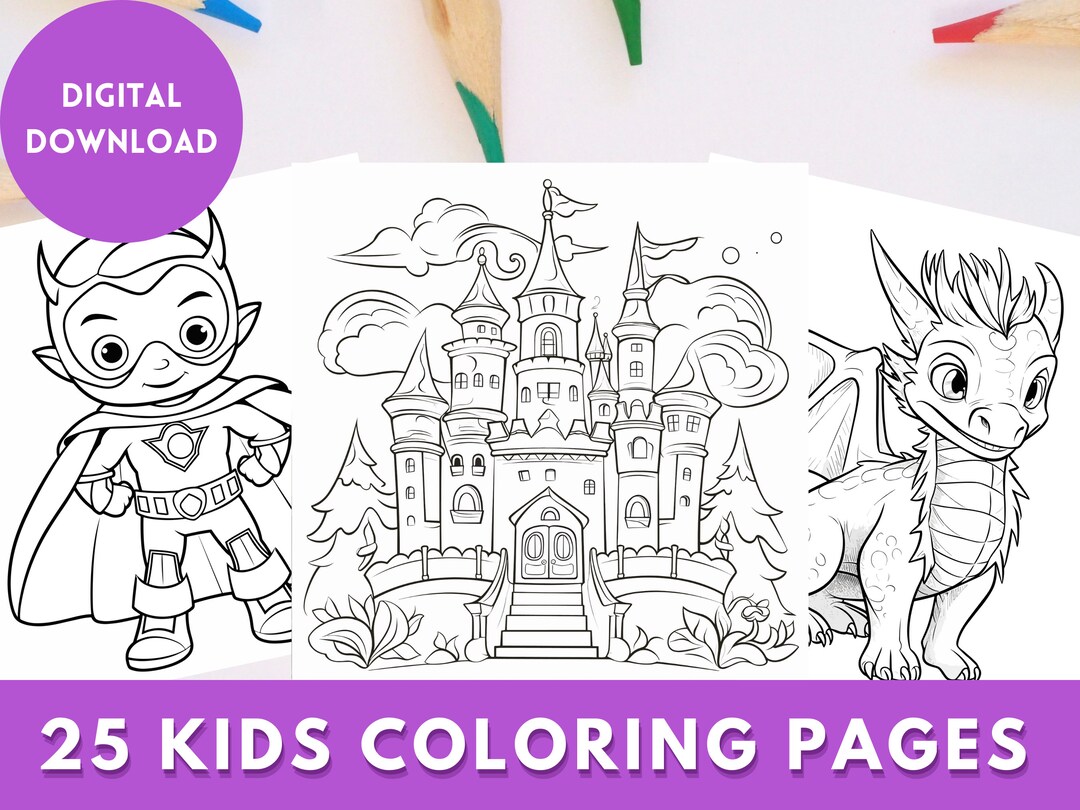 Kids Coloring Pages, Coloringbook for Kids, Cute Kids Coloring Pages ...