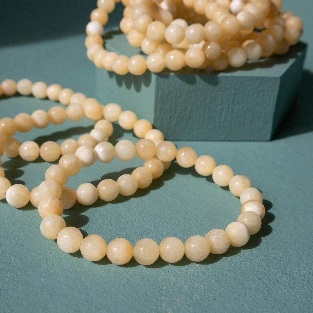 Sunshine on Your Wrist: Yellow Calcite Bracelet for Positivity - Etsy