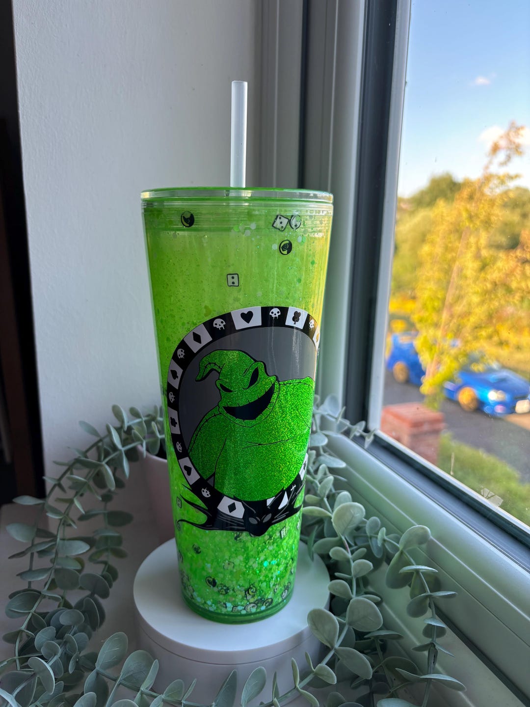 Oogie Boogie Nightmare Before Christmas /24 Oz Snowglobe Tumbler ...