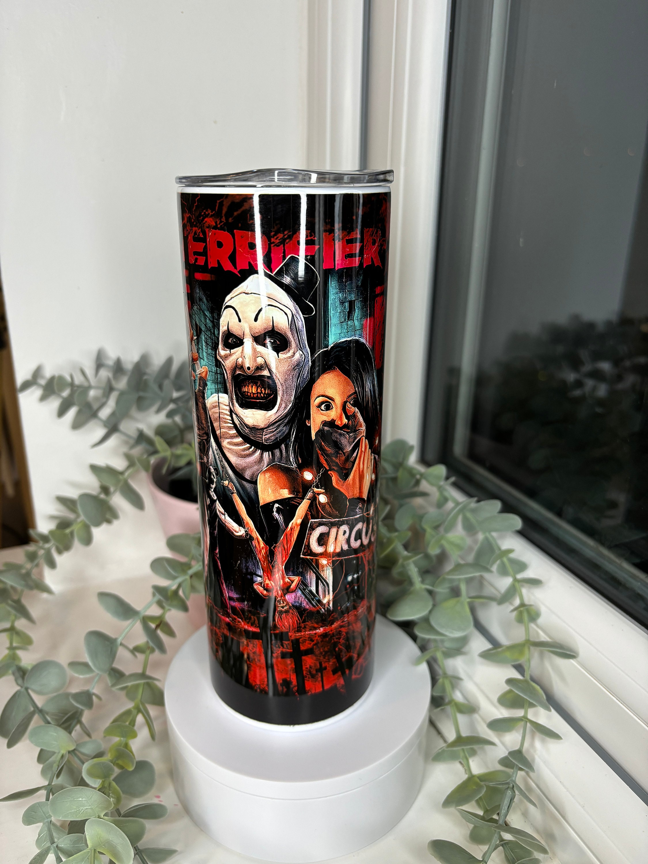 Terrifier Tumbler 20oz/ Classic Horror Movie / Hot and Cold Drinks/ Art ...