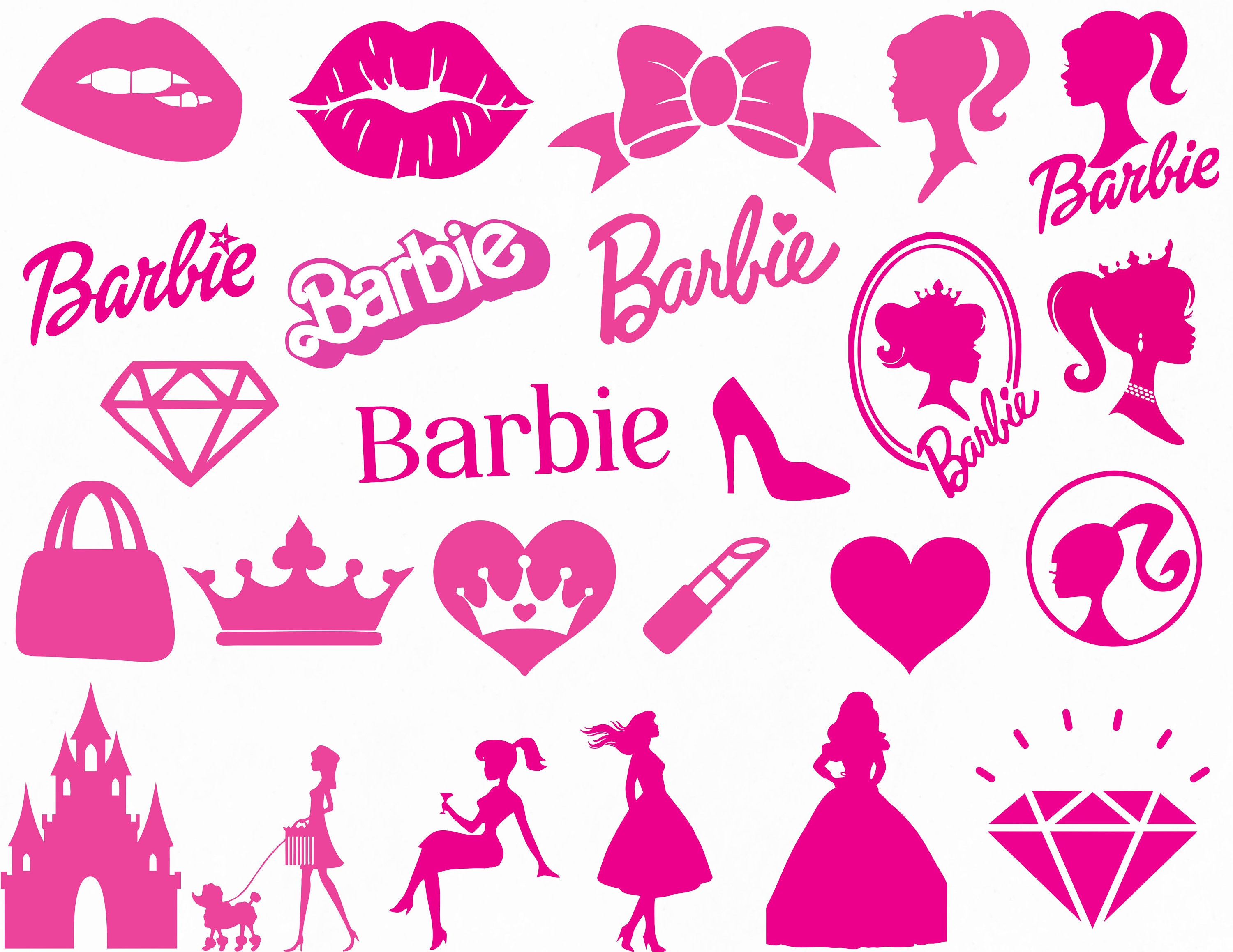 Barbiiie Svg Barbies SVG Baaarbie Silhouette Barrrbie doll - Etsy España