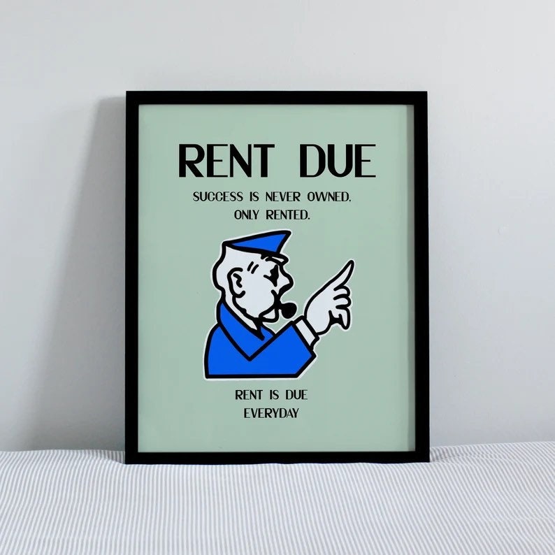 Monopoly Posters / Motivational Prints / Set of 6 / Board Game Wall Art ...