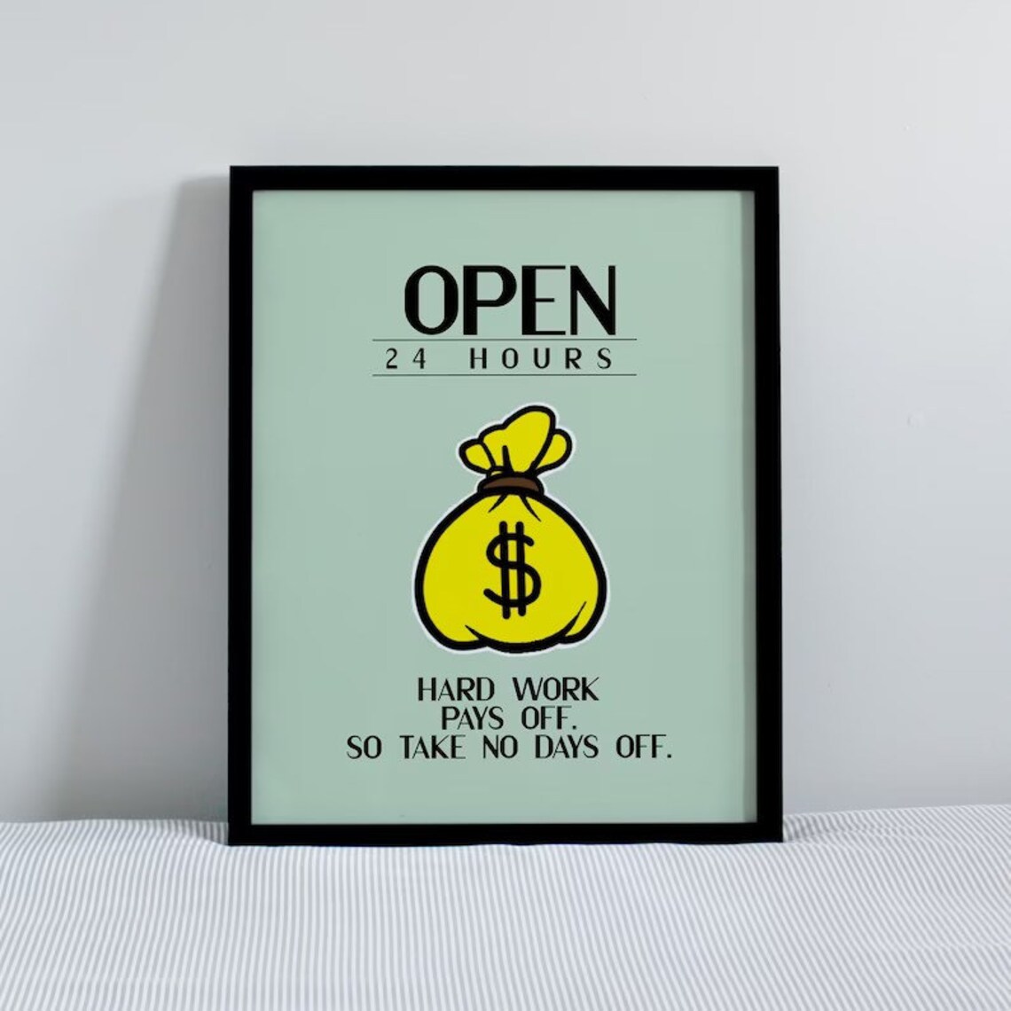 Monopoly Posters / Motivational Prints / Set of 6 / Board Game Wall Art ...