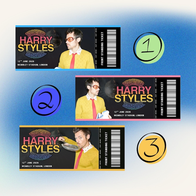 Harry Styles Concert Ticket | Custom Souvenir Keepsake | Event Gift ...