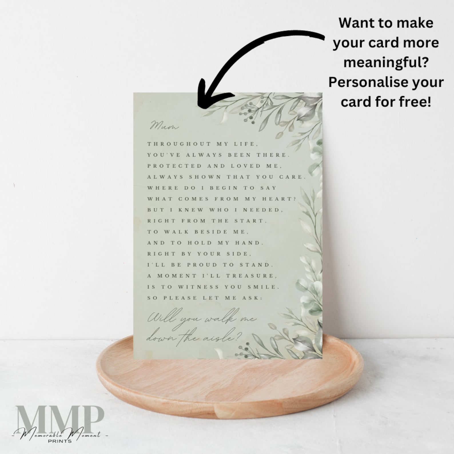 Will You Walk Me Down the Aisle Card, Walk Me Down the Aisle Poem ...