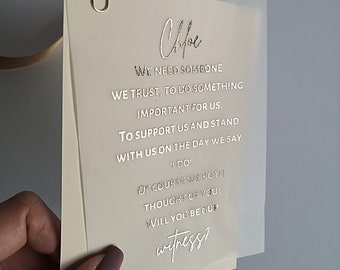 Will You Be Our Witness Card Print, Wedding Witness Proposal Card ...
