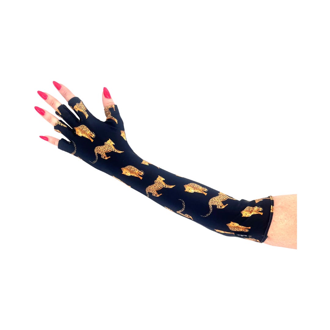 Leopard Print UV Protective Gloves: Full Arm UPF 50+ Sun Protection - Etsy