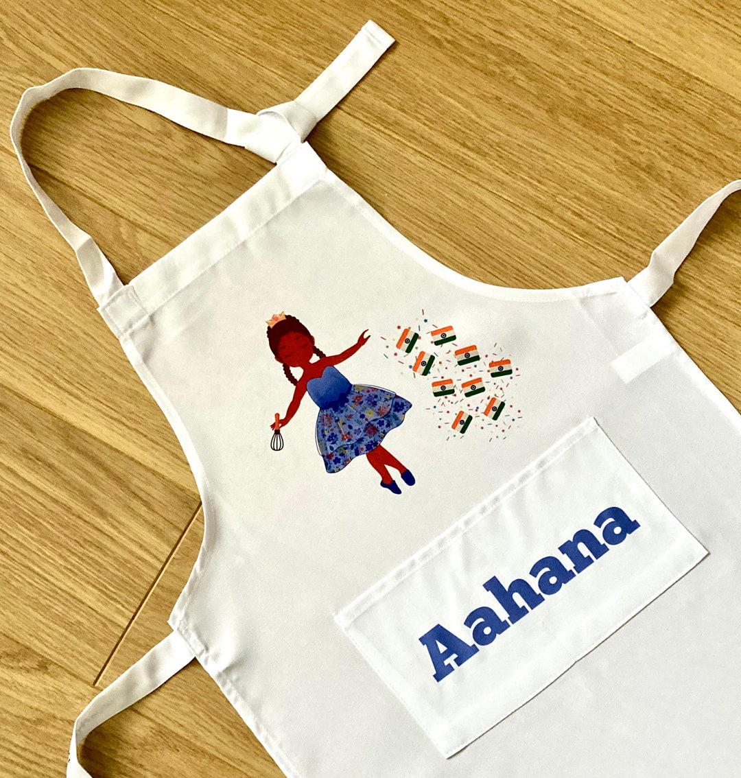 Personalised Indian Princess Apron With Sprinkles India Flag - Etsy