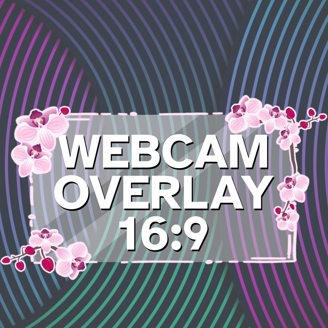 Cherry Blossoms Kawaii Pink Overlay Webcam Cover OBS Overlay Stream ...