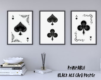 Ace Card Pink Digital Poster - Etsy