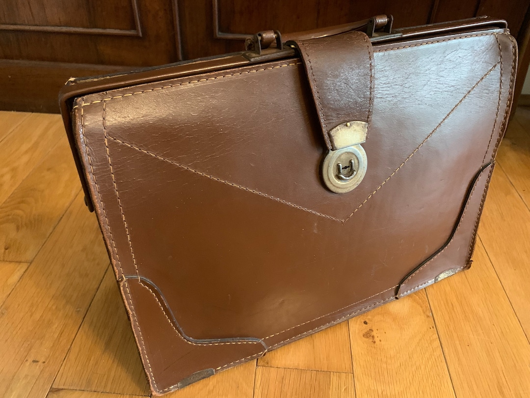 Handsome Vintage Original 1950s Leather Briefcase - Etsy