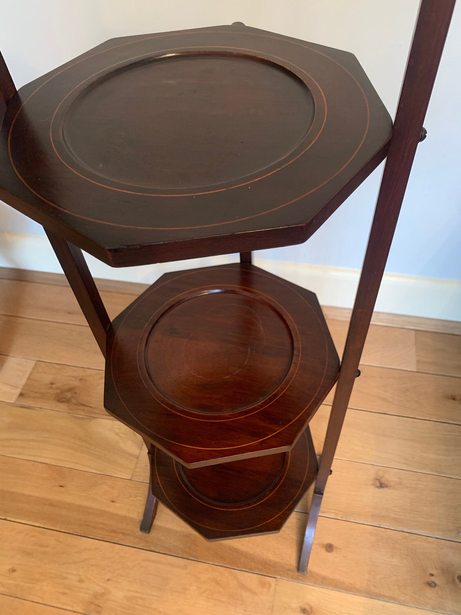 Beautiful Vintage Mahogany 3 Tier Folding Cake/plant Stand - Etsy
