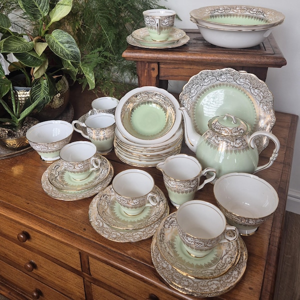 Bone China Tea Set - Etsy UK