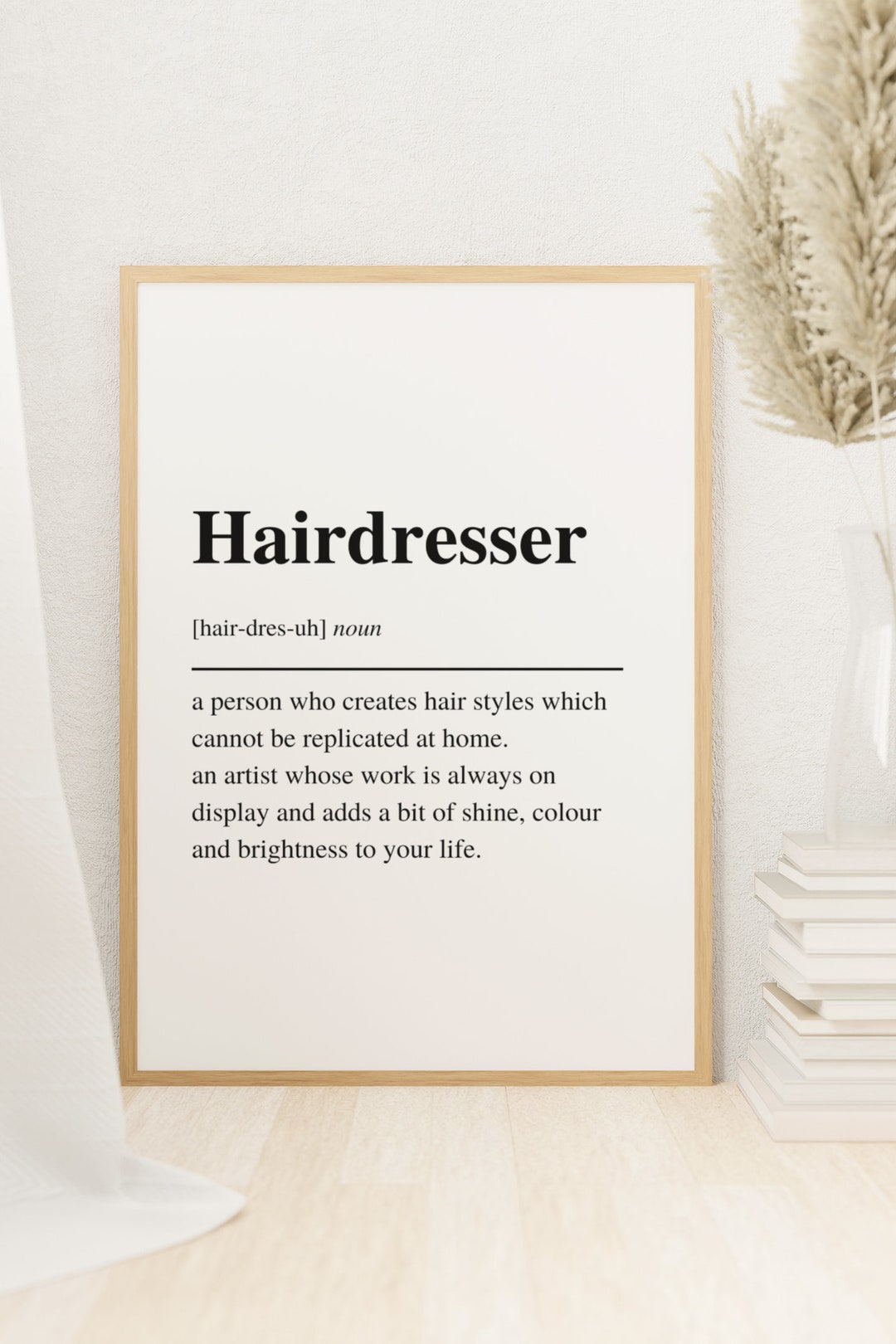 Hairdresser Definition Wall Art Print - Etsy