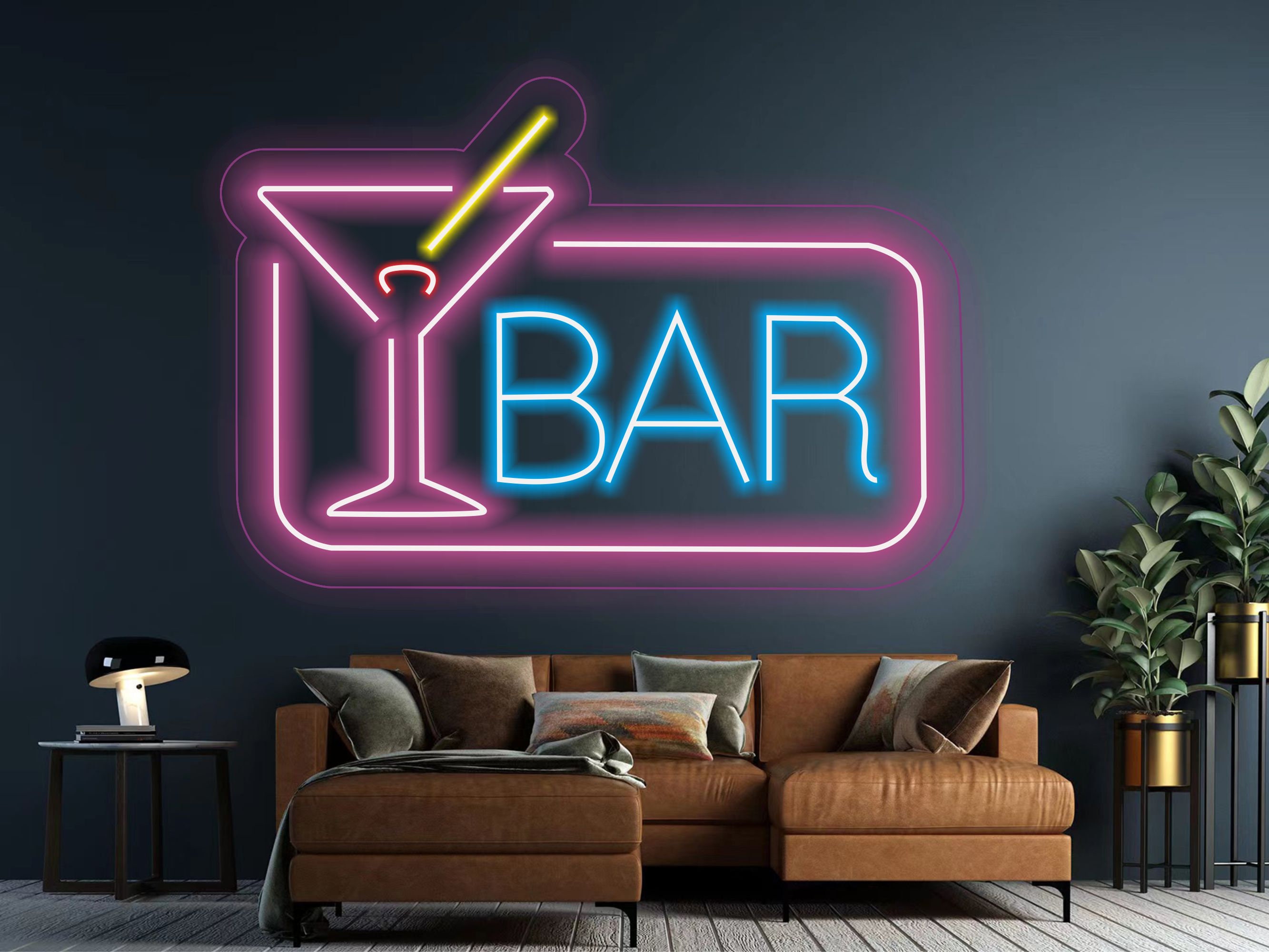 Cocktail Bar Neon Signbeer Neon Signspub Signsneon Bar Etsy