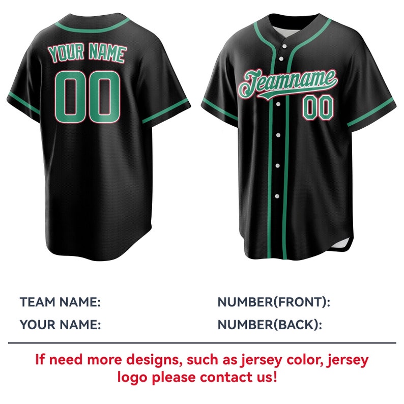 Custom Baseball Jersey Team Personalized Team Name Shirt - Etsy