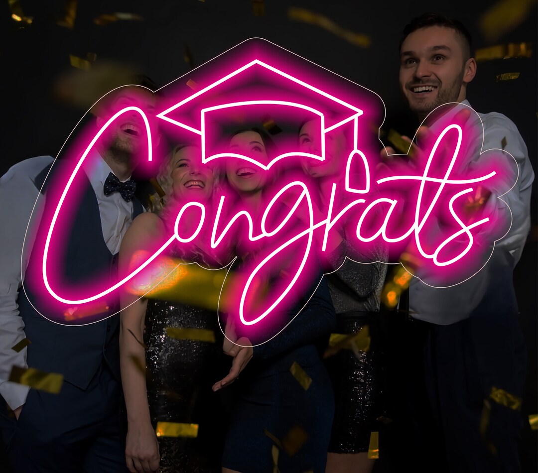 Congrats Neon Sign Custom Graduation Gifts Neon Lights Wall - Etsy