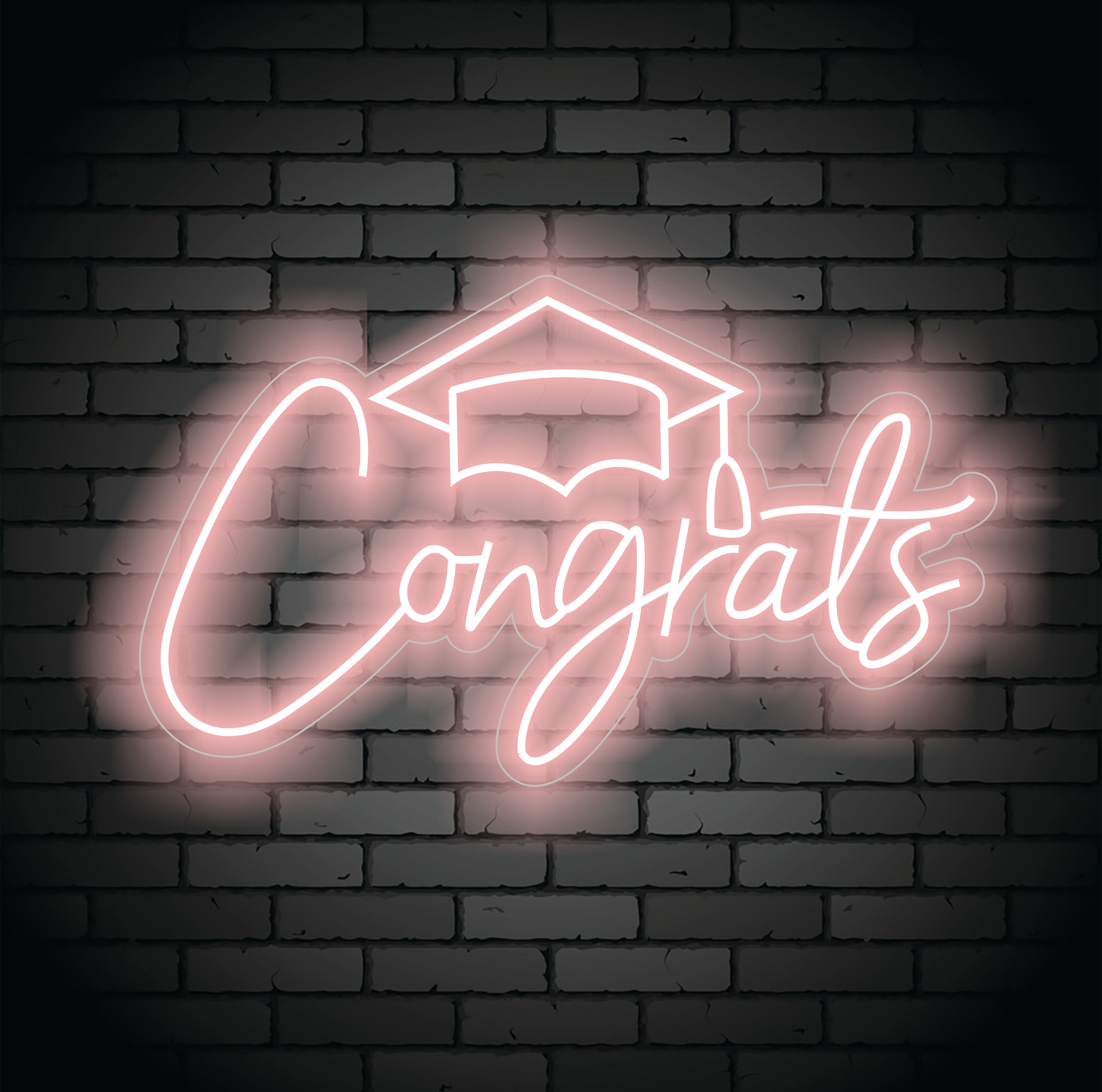 Congrats Neon Sign Custom Graduation Gifts Neon Lights Wall - Etsy