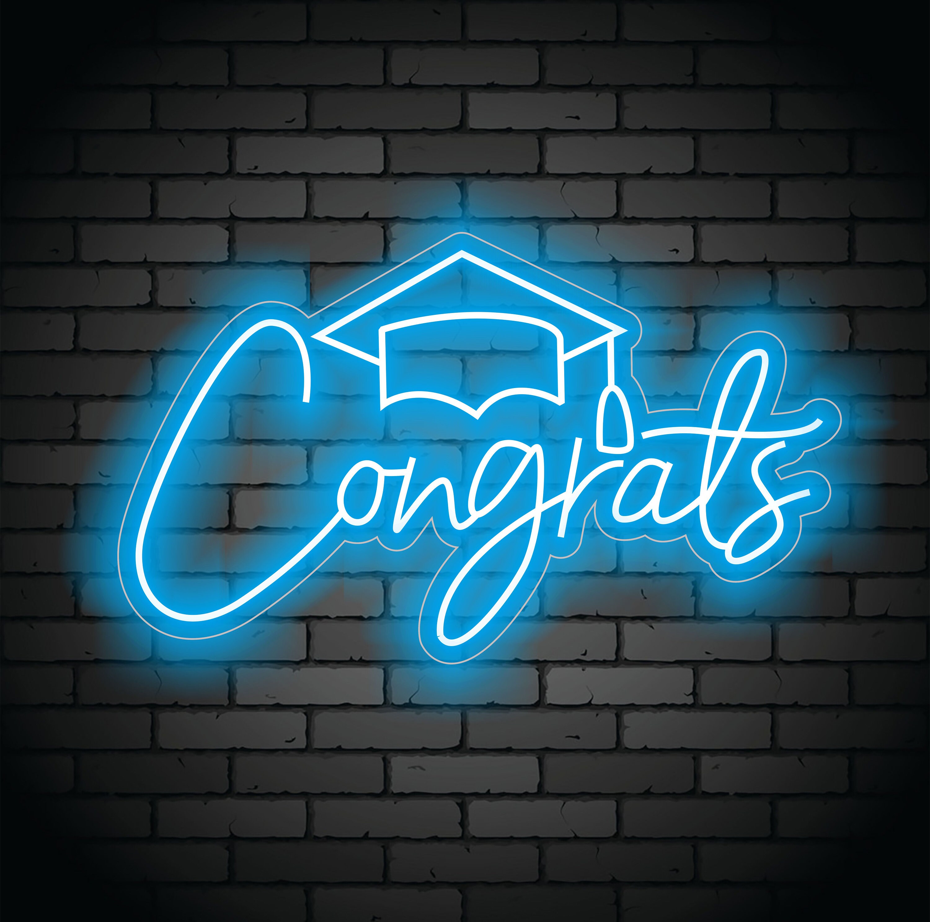 Congrats Neon Sign Custom Graduation Gifts Neon Lights Wall - Etsy