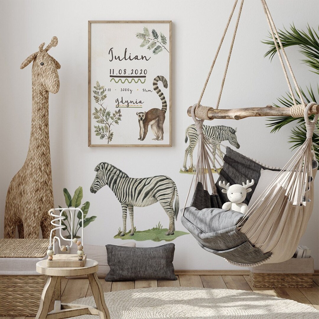 Yokodesign Wall Stickers Zebra Animal Safari - Etsy
