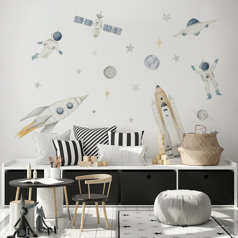 Yokodesign Wall Stickers Rockets Astronauts Space Cosmos - Etsy