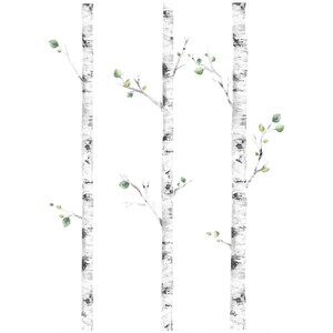 Yokodesign Wall Stickers Forest Trees Birches - Etsy