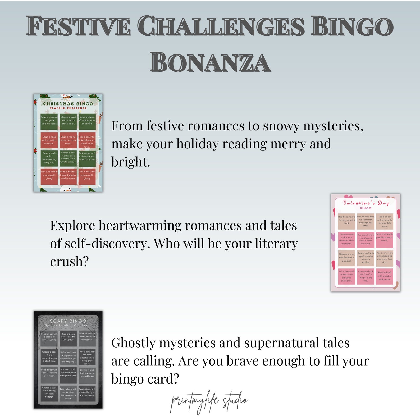 Book Bingo 2025 | Monthly Reading Challenge | Reading Challenges ...